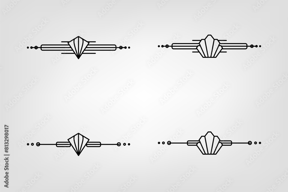 Photo & Art Print Art deco line border, anomalicreatype