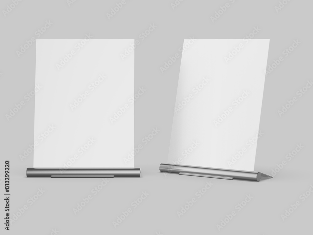 Blank acrylic sign holder display counter top metal stand template, 3d ...