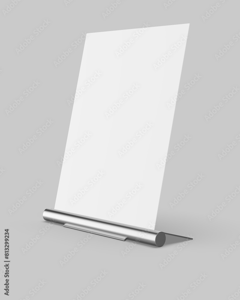 Blank acrylic sign holder display counter top metal stand template, 3d ...