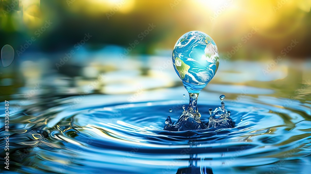Water conservation image , Save water concept Stock Illustration ...