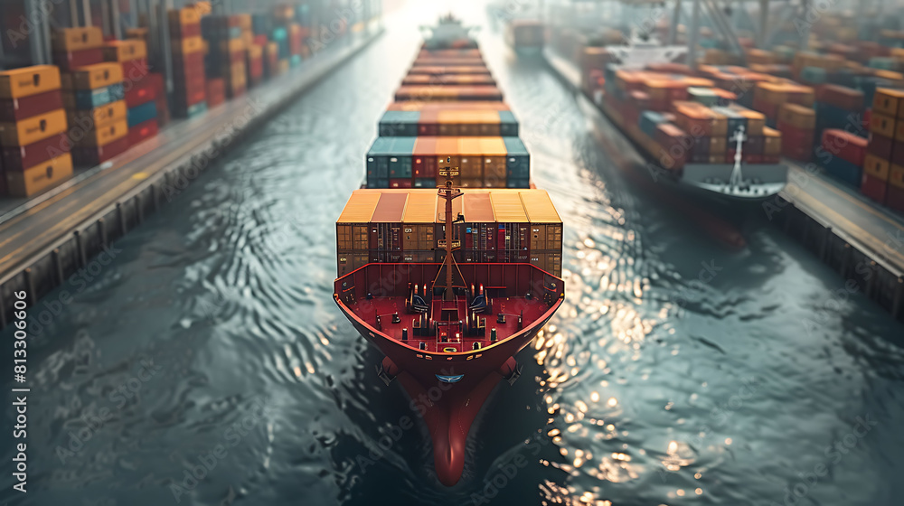 Smart Logistics and Warehouse Technology concept, Real time data ...