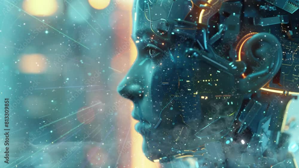 ai artificial intelligence concept. 3d rendering concept. seamless ...