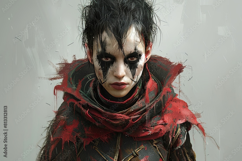 Mystic Figure: Eerie Full Body Portrait in Dark Aesthetic Stock ...