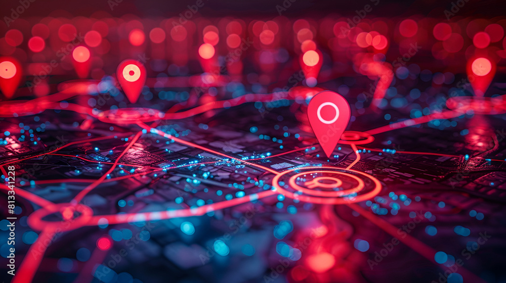 Geolocation Tracking: Map with Digital Markers, Location Services ... Geolocation Tracking: Map with Digital Markers, Location Services ...