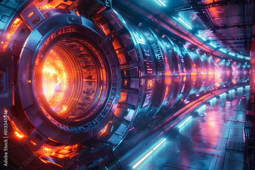 Experimental Nuclear Fusion Reactor with Colorful Plasma Reactions and ...