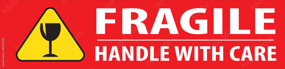 Poster Fragile handle with care warning sign vector.eps – Tableau ...
