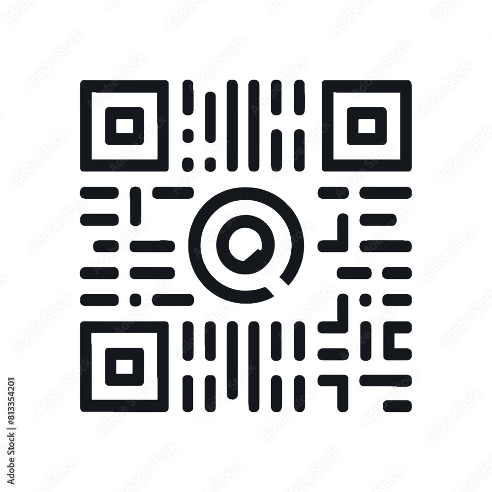 QR Code Symbol Vector Graphic with Transparent Background, QR Code Icon ...