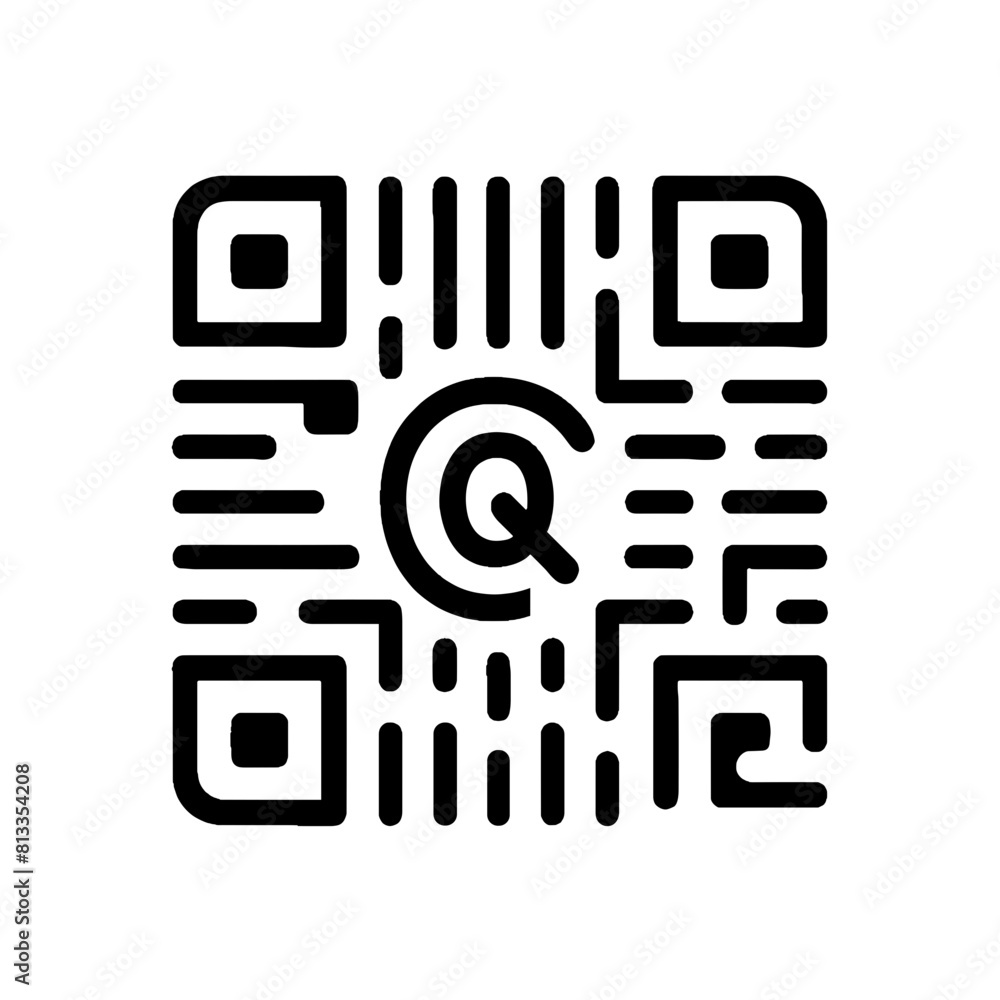 Vetor de Transparent Background QR Code Icon Vector Illustration QR ...