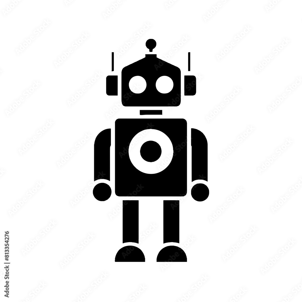 Robot Symbol Vector Graphic with Transparent Background, Robot Icon ...