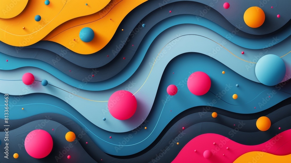 Trendy banner design features asymmetrical layout, vibrant textures ...