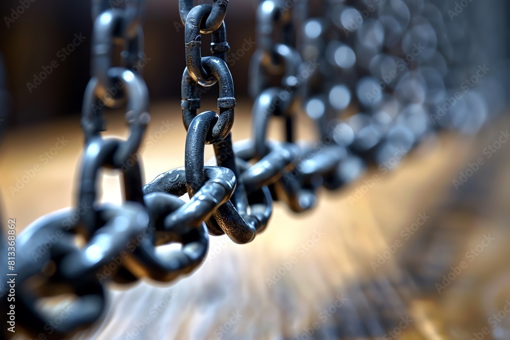 Photo & Art Print An authoritative and stark background with a chain of ...