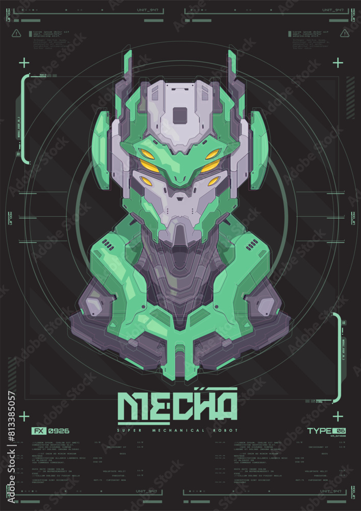 Modern flyer for web and print. hacking, Cyberpunk futuristic poster ...