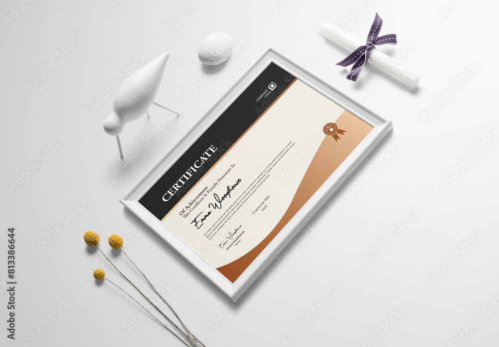 Modern Landscape Certificate Design Stock Template | Adobe Stock