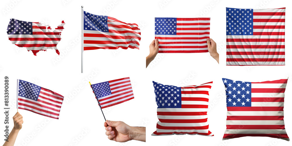 America nation flag group png transparent with no background for sample ...