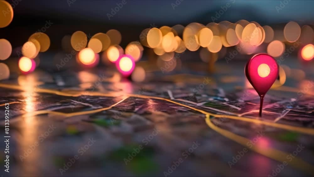 Vidéo Stock Pinpoint locations on map for adventure travel and ...