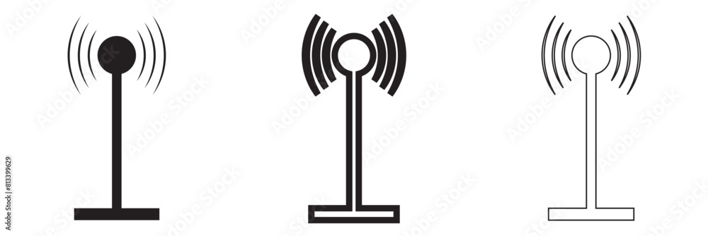Gsm tower icon. Outline gsm tower vector icon for web design isolated ...