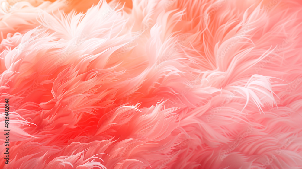 Peach delicate, fluffy background with peach clouds creates an abstract ...