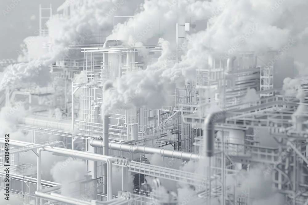 A 3D animated sequence showing air being filtered and circulated ...