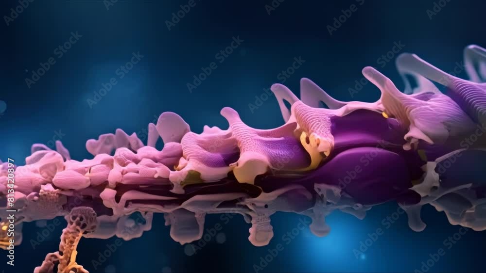 Vídeo do Stock: 3D animation showing spinal disc herniation and lower ...