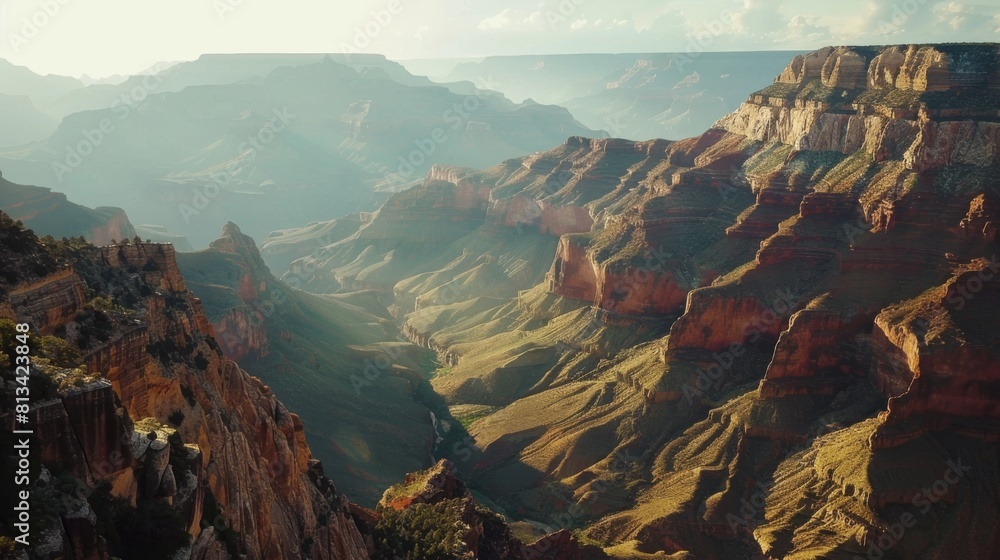 The image showcases a breathtaking panoramic view of the Grand Canyon ...
