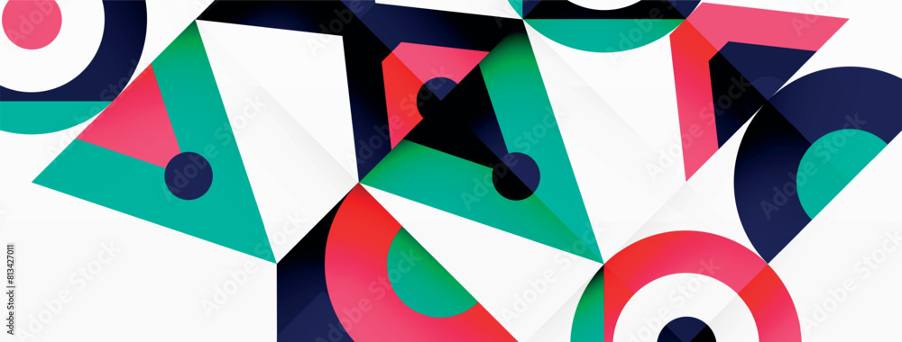 Product featuring a vibrant geometric pattern with red rectangles and ...