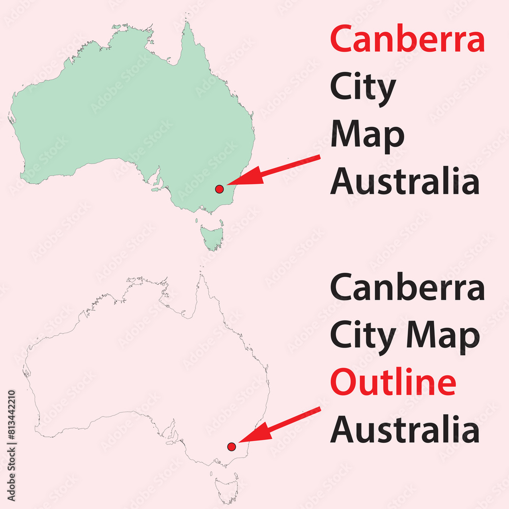 Vetor de canberra city map of australia, vector,map, outline, political ... Vetor de canberra city map of australia, vector,map, outline, political ...
