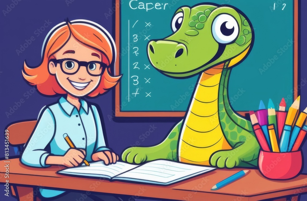 snake, new year, new year 2025, girl, school, study, snake, lessons ...