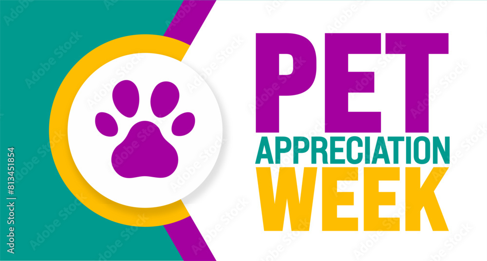 June is Pet Appreciation Week background template. Holiday concept. use ...