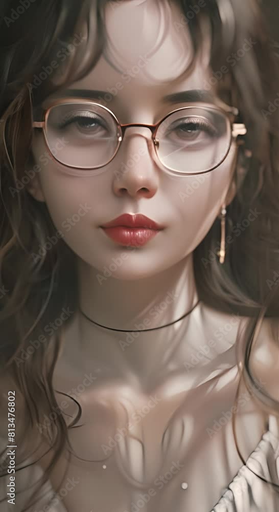 Masterpiece Anime Style Very Detailed Beautiful Round Glasses