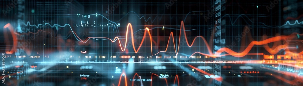 Oscilloscope Display, an oscilloscope screen displaying various ...