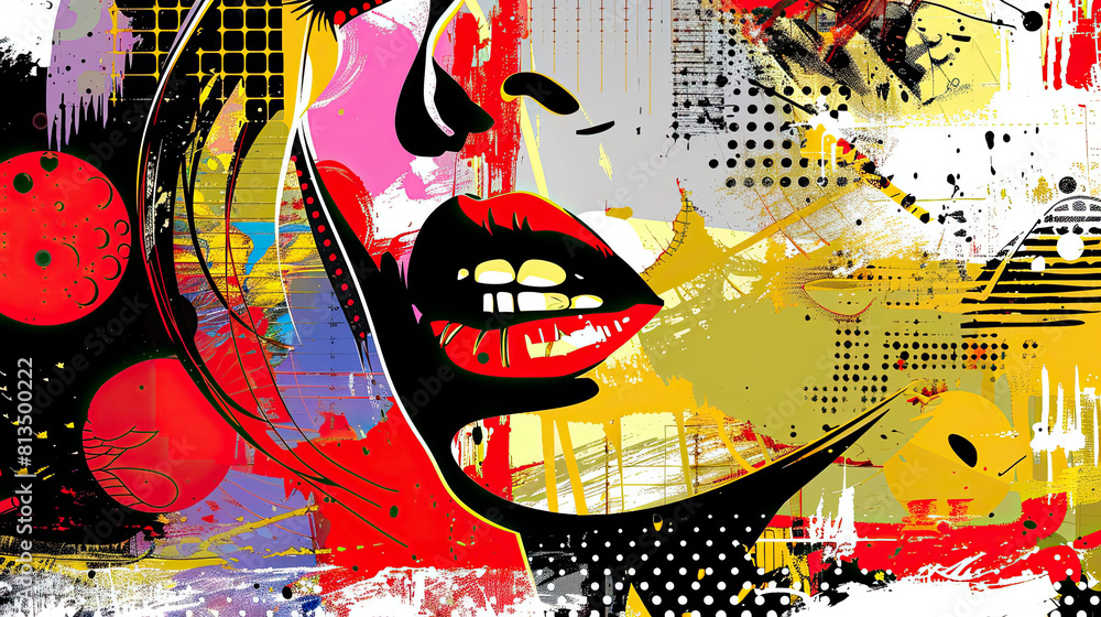 Colorful pop art characterized by bold colors and captivating visuals ...
