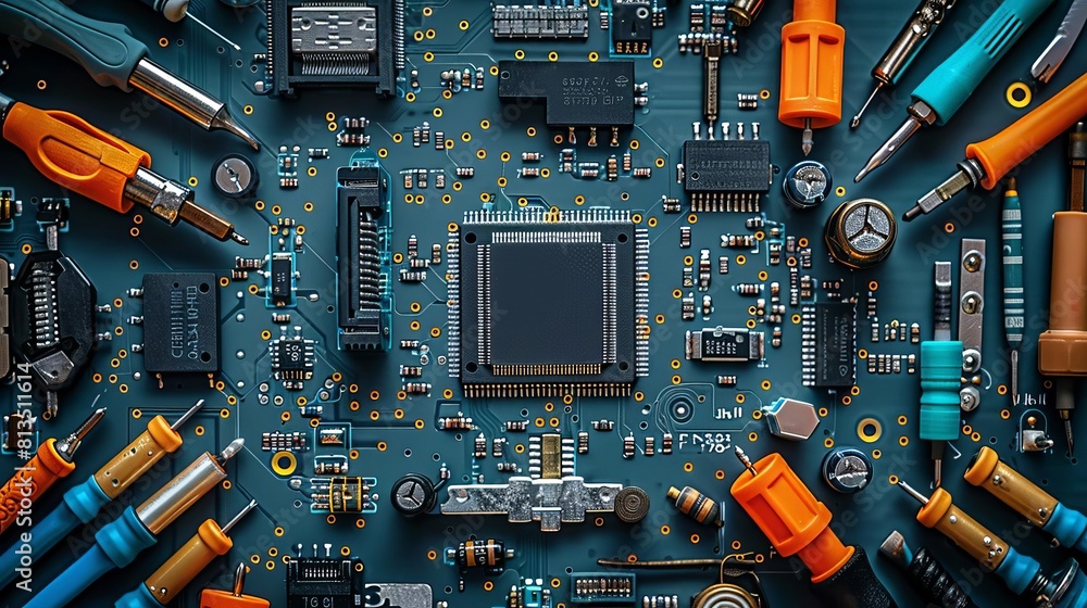 Workshop on soldering secure IoT devices, top view, securing connected ...