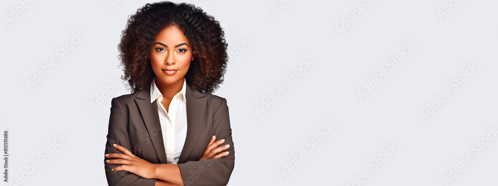 Portrait of a stylish, elegant, authoritative young woman, business ...