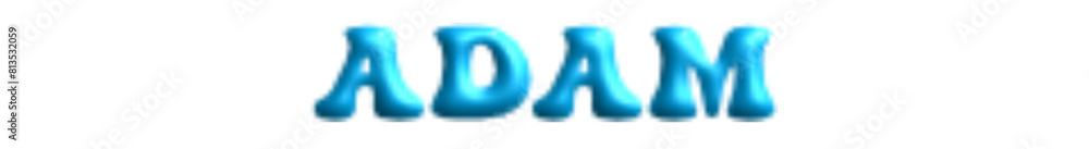 Adam - light blue color - name - three-dimensional effect tubular ...