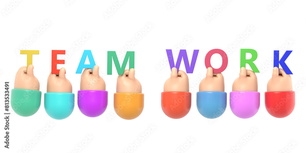 Transparent Backgrounds Mock-up.Hands hold the letters with the word ...