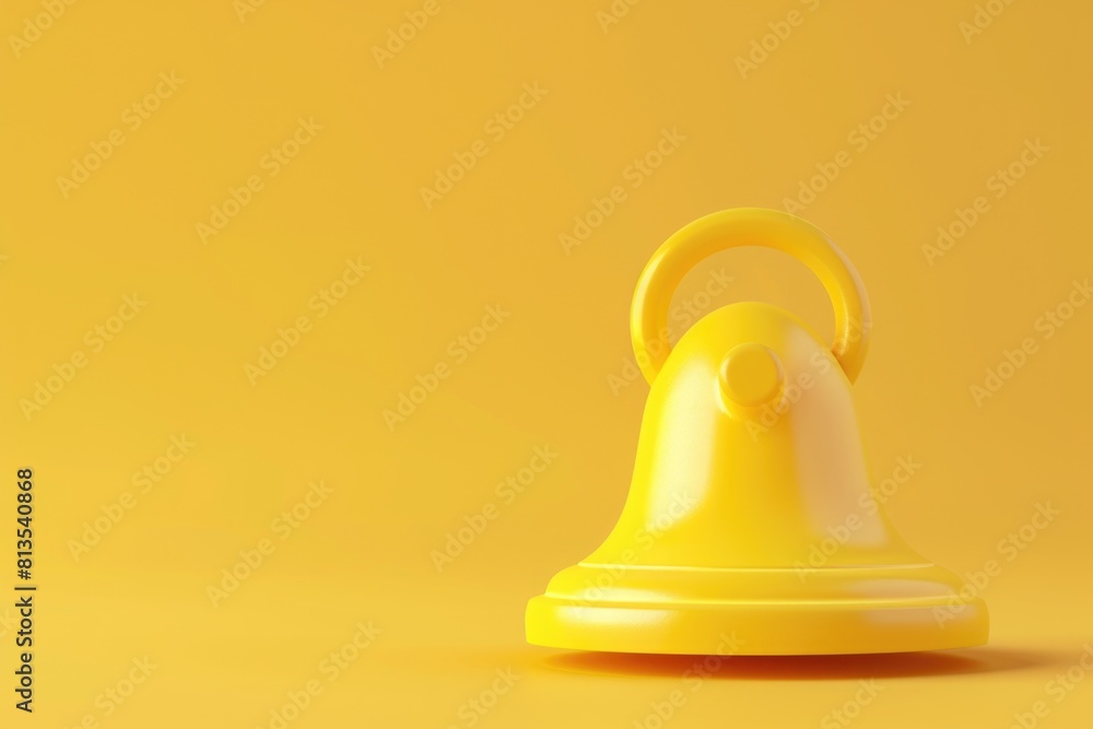 Bright yellow bell on a matching yellow background, perfect for spring ...