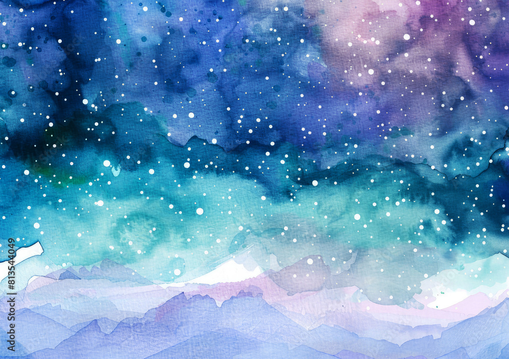 fantasy dreamy night sky with starry night and nebula cosmic galaxy ...