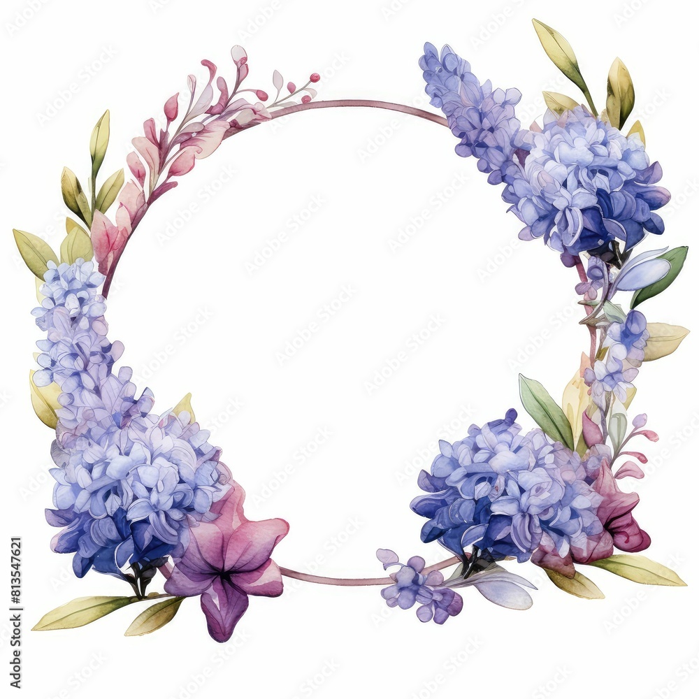 hyacinth themed frame or border for photos and text. featuring fragrant ...