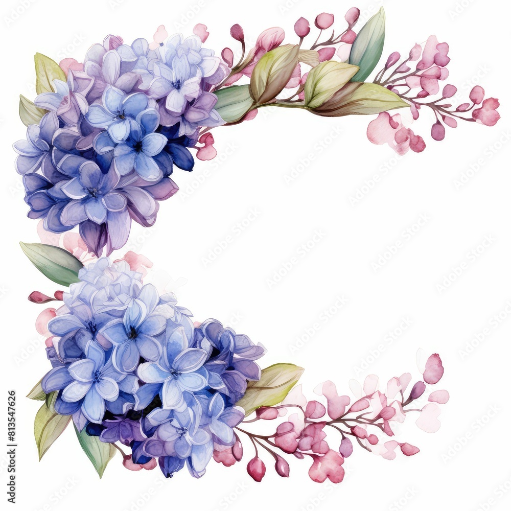 hyacinth themed frame or border for photos and text. featuring fragrant ...