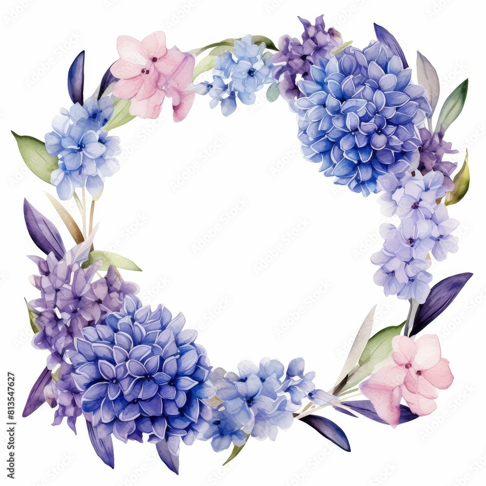 hyacinth themed frame or border for photos and text. featuring fragrant ...