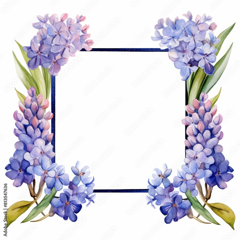 hyacinth themed frame or border for photos and text. featuring fragrant ...
