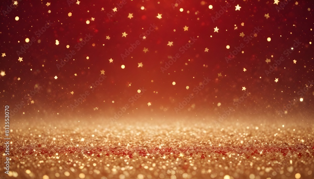 4th July Wallpaper in red with stars and shimmering confetti. Abstract ...