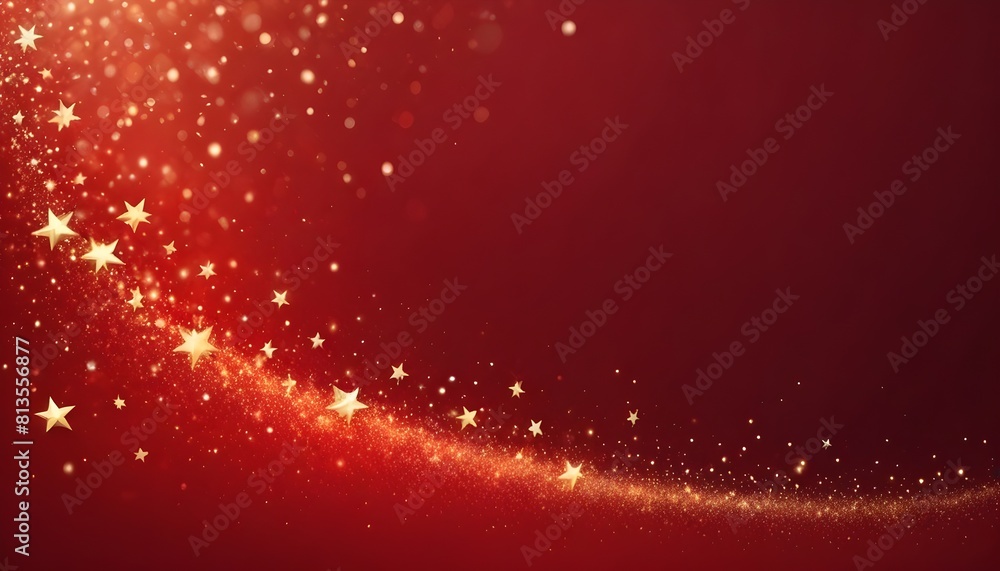 New Year Backdrop in red with stars and glitter. Abstract red ...