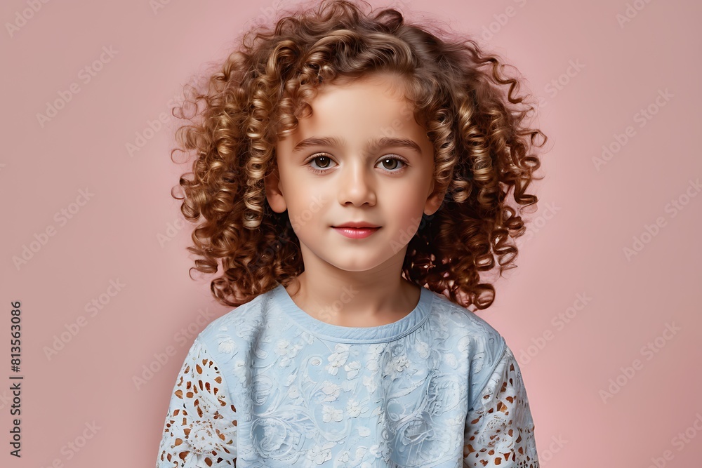 Professional Photoshoot with Kid Girl, Curly Hair Girl, Child Model ...