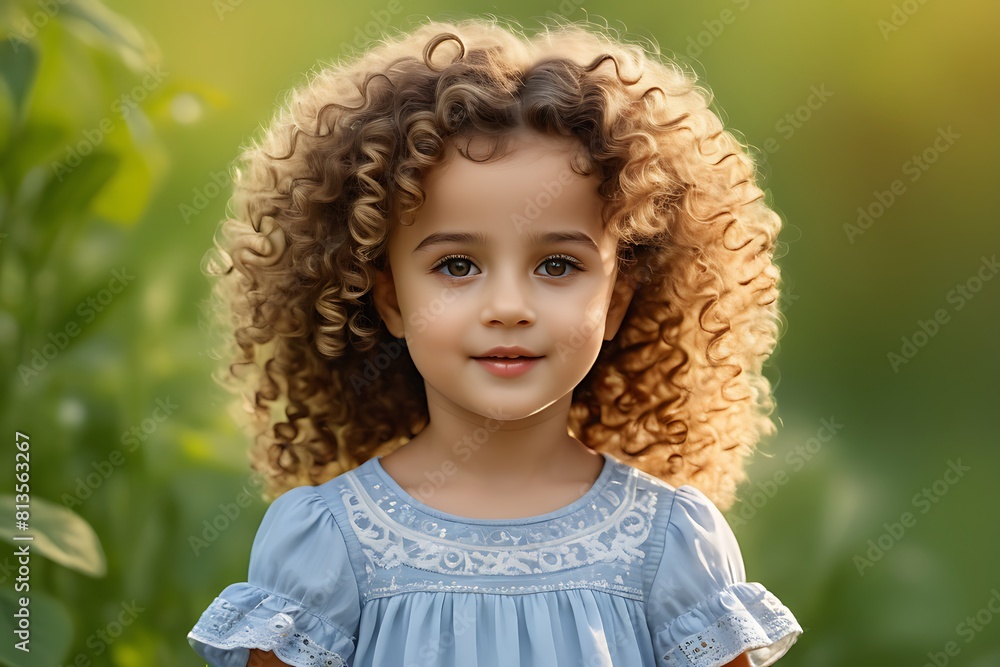 Professional Photoshoot with Kid Girl, Curly Hair Girl, Child Model ...