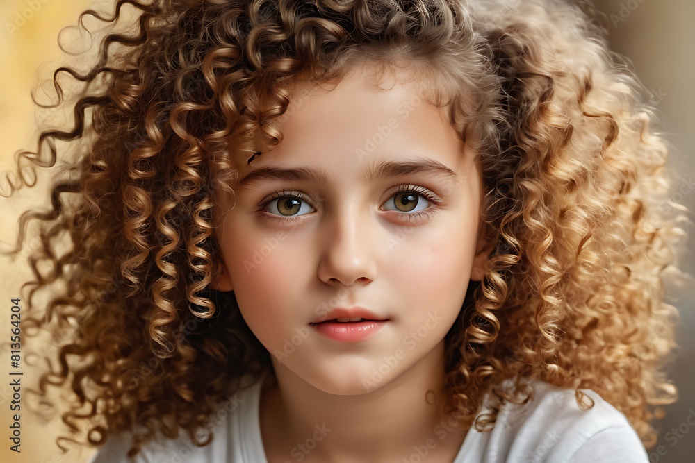 Professional Photoshoot with Kid Girl, Curly Hair Girl, Child Model ...