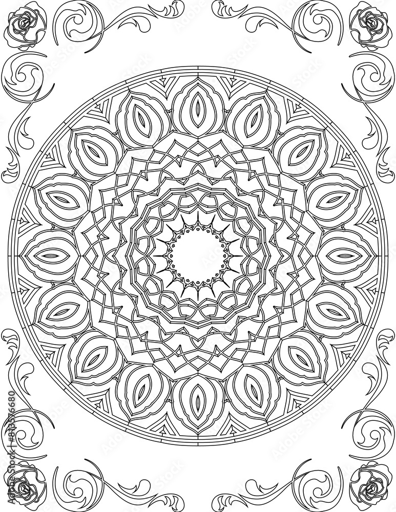 Printable Mandala Coloring Page for Adults. Educational Resources for ...