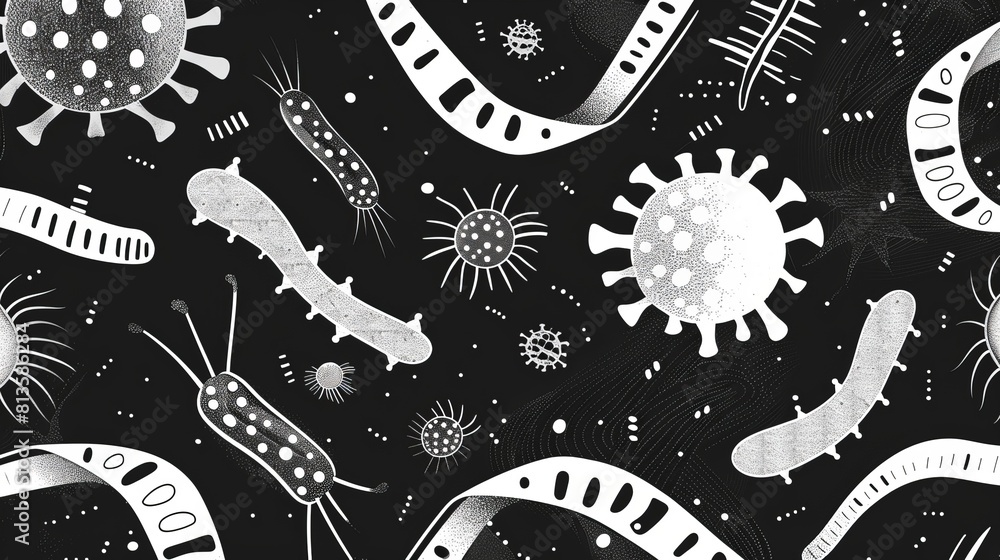 Detailed viral mutation flat design top view genetic variation theme ...