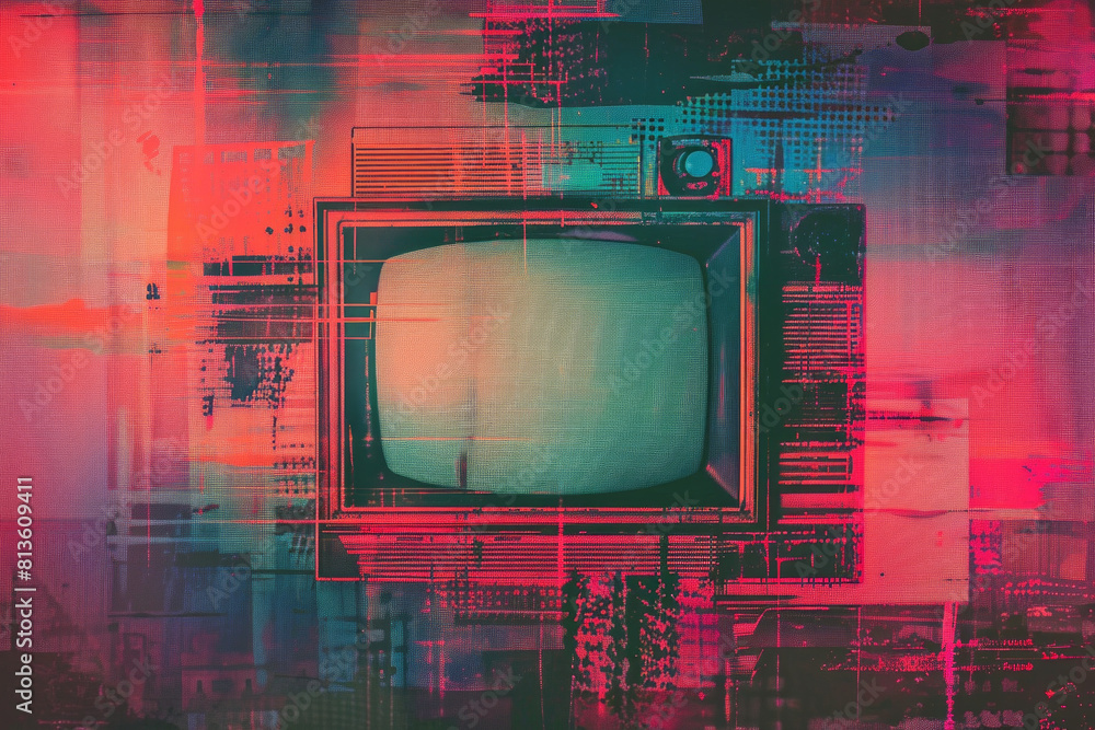 Texture resembling a retro TV screen, featuring scanlines and ...