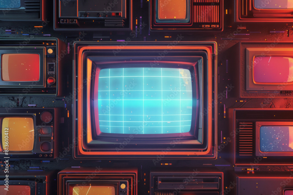 Texture resembling a retro TV screen, featuring scanlines and ...